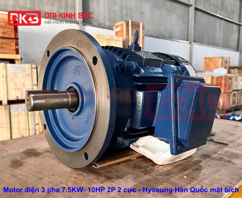 Motor Điện 3 Pha 7.5KW- 10HP 2P 2 Cực - Hyosung Hàn Quốc